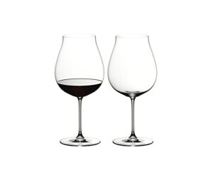 riedel veritas pinot noir glass, 2 count (pack of 1), clear