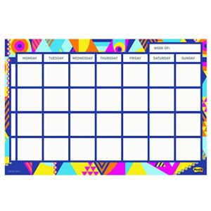 Post-it Weekly Planner with Post-it Super Sticky Full Adhesive Notes, 17-15/16 in x 11-15/16 in, Help Organize and Keep Track of Daily Events, Gradient Watercolor (730-CAL-GRDNT)