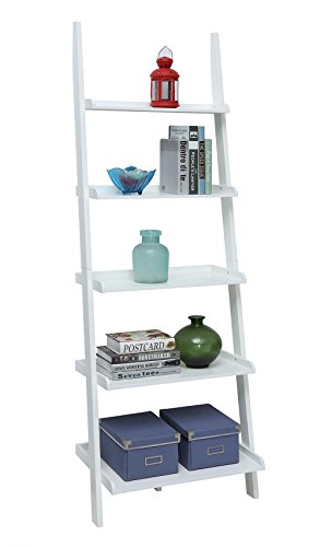 Convenience Concepts French Country Bookshelf Ladder, White