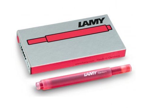 Lamy Neon Coral Ink Cartridges Pkg 5