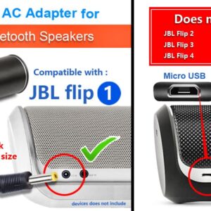 T-Power Charger for JBL Flip Portable Stereo Wireless Speaker 6132A-JBLFLIP Bluetooth Adaptor Wall Home Charger DC Power Supply Cord PSU