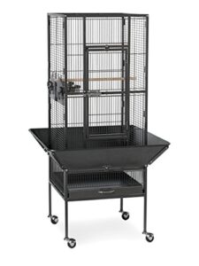 prevue pet products 3351blk park plaza bird cage, black hammertone, small