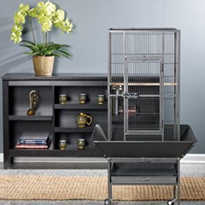 Prevue Pet Products 3351BLK Park Plaza Bird Cage, Black Hammertone, Small