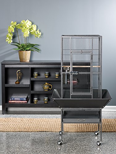 Prevue Pet Products 3351BLK Park Plaza Bird Cage, Black Hammertone, Small