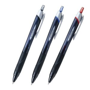 uni-ball Jetstream Extra Fine & Micro Point Click Retractable Roller Ball Pens,-Rubber Grip Type -0.38mm-Black,Blue,Red Ink -Each 1 Pens/Total 3 Pens Value Set