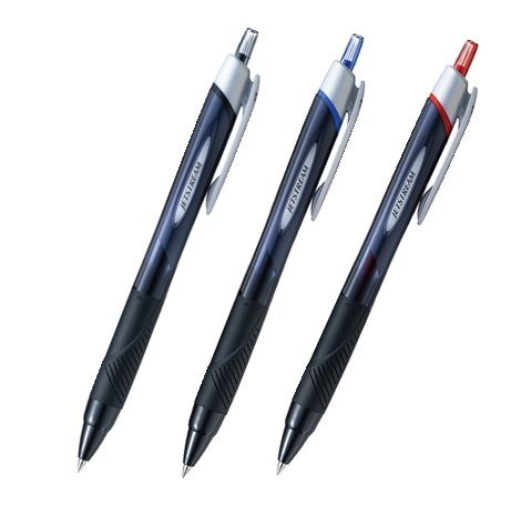 uni-ball Jetstream Extra Fine & Micro Point Click Retractable Roller Ball Pens,-Rubber Grip Type -0.38mm-Black,Blue,Red Ink -Each 1 Pens/Total 3 Pens Value Set