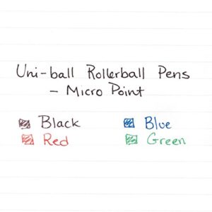 uni-ball 60152 Roller Ball Stick Dye-Based Pen Red Ink Micro Dozen