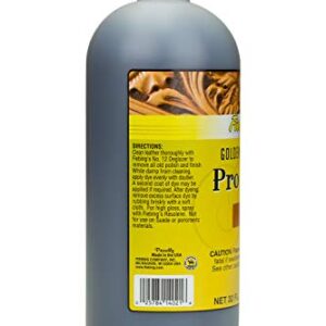 Fiebing's Pro Dye Golden Brown 32 Oz - Permanent Penetrating Professional Oil Dye for Dyeing Leather