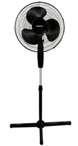 impress im-717b, 16-in oscillating stand fan black