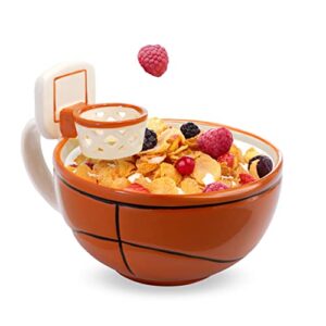 MAX'IS Creations | The Mug with a Hoop| Coffee & Hot Chocolate Mug, Cereal, Soup Bowl Cup | Novelty Gift Basketball Accessories for Sports Coaches, Dad, Mom, Basketball Gifts for Boys 8-12 & Girls