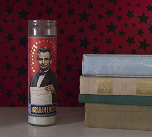 Abraham Lincoln Secular Saint Candle - 8.5 Inch Tall Glass Prayer Votive - Made in The USA