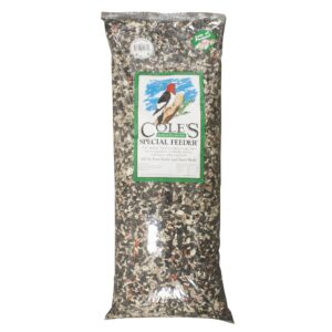 cole's special feeder bird seed black oil sunflower,pecans,safflower,stripe sunflower,sunflower meat (4 bags)