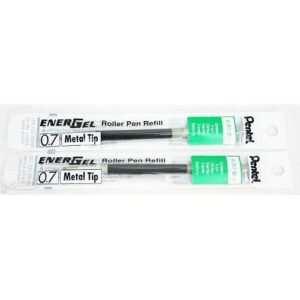 2 pk pentel lr7-d energel refills, 0.7 mm medium, green