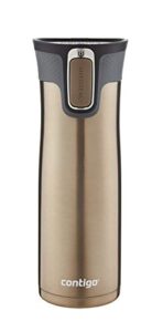 contigo autoseal west loop vaccuum-insulated stainless steel travel mug, 20 oz, latte