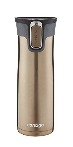 Contigo AUTOSEAL West Loop Vaccuum-Insulated Stainless Steel Travel Mug, 20 oz, Latte