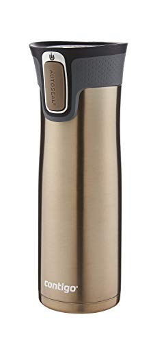 Contigo AUTOSEAL West Loop Vaccuum-Insulated Stainless Steel Travel Mug, 20 oz, Latte