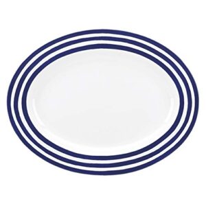 kate spade charlotte street 16" oval serving platter, 3.5 lb, blue