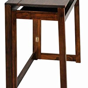 Casual Home Folding Desk with Pull-Out & USB Ports