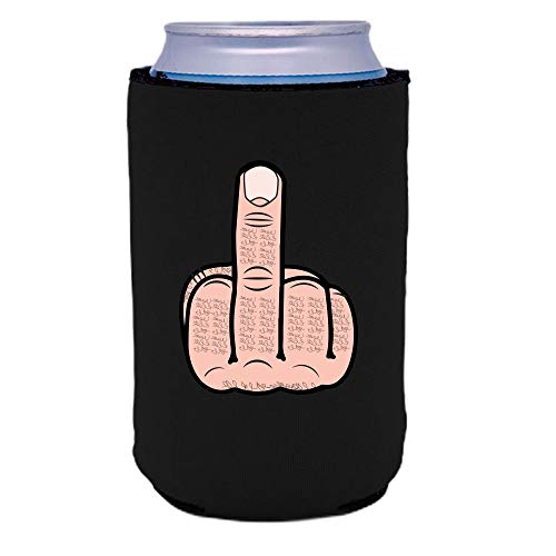 Middle Finger Collapsible Can Coolie (1, Black)