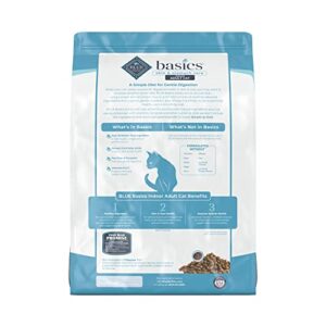 Blue Buffalo Basics Skin & Stomach Care Grain Free, Natural Indoor Adult Dry Cat Food, Fish & Potato 11-lb