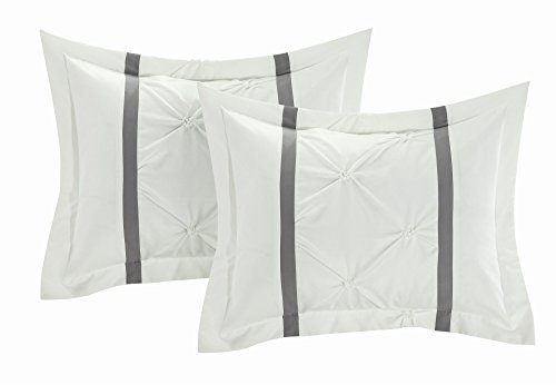 Chic Home 8 Piece Vermont Comforter Set, King, White