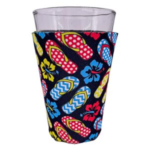 flip flop pattern pint glass coolie (1)