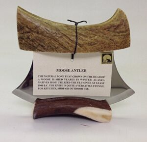 made in alaska natural moose antler ulu knife