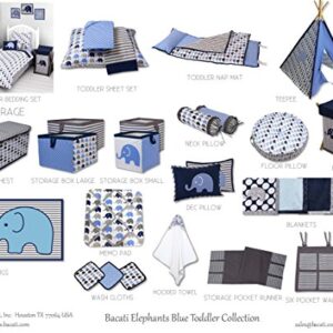 Bacati - Elephants Blue/Grey Dec Pillow