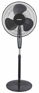 optimus f-1672bk-f indoor plug-in fan, 16-inch, white