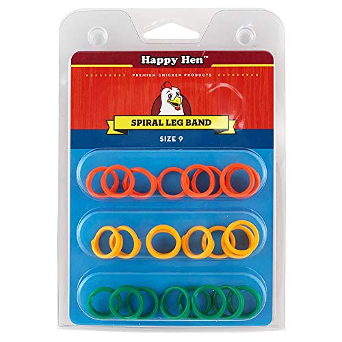 Happy Hen Treats Spiral Leg Bands for Pets, Size 9