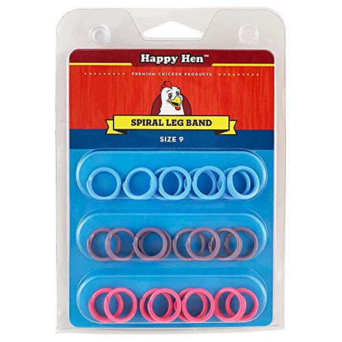 Happy Hen Treats Spiral Leg Bands for Pets, Size 9