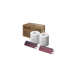 mitsubishi ck-k76rhg 6" paper & ink set for cp-k60dw-s photo printer, 4x6" 640 prints/roll