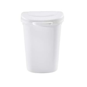 Rubbermaid Touch Top Lid Trash Can for Home, Kitchen, and Bathroom Garbage, 13 Gallon Garbage Can, Waste Basket, White