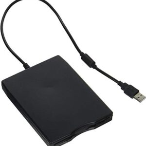 Nice2MiTu 3.5" USB External Floppy Disk Drive Portable 1.44 MB FDD USB Drive Plug and Play for PC Windows 10 7 8 XP Vista Mac Black (1P)