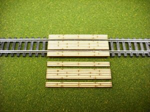 train time laser laser cut n scale double lane timber grade crossing 2- pack