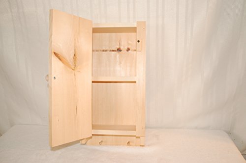 Unfinished Medicine Cabinet. This Cabinet Can Be Used for Many Different Things. It Originally Was Called a Soap Cabinet Back in the Day. You Can Decorate This to Match Your Home Decor. Measures: 11 1/4" X 6 1/2" X 23" Tall.