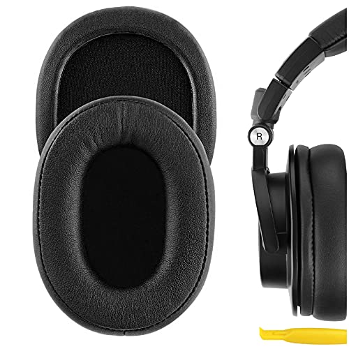 Geekria QuickFit Replacement Ear Pads for Audio Technica ATH-M50X ATH-M50XBT ATH-M60X ATH-M50xBT2 ATH-M50 ATH-M40X ATH-M30 ATH-M20 AR5BT Headphones Earpads, Headset Ear Cushion (Black)