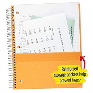 Five Star Spiral Notebook, 1 Subject, Wide Ruled Paper, 100 Sheets, 10-1/2" x 8", White (72877)