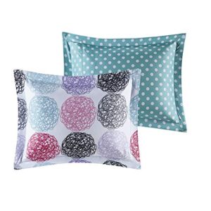 Mi Zone Carly Comforter Set, Doodled Circles Polka Dots Bed Sets– Ultra Soft Microfiber Teen Bedding For Girls Bedroom, Twin/Twin XL, Teal Purple 3 Piece