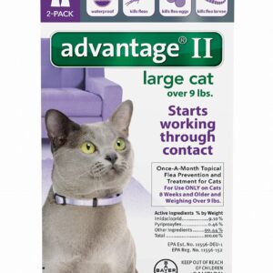 Advantage II Flea Control Large Cat (for Cats Over 9 lbs.) - 2 Month