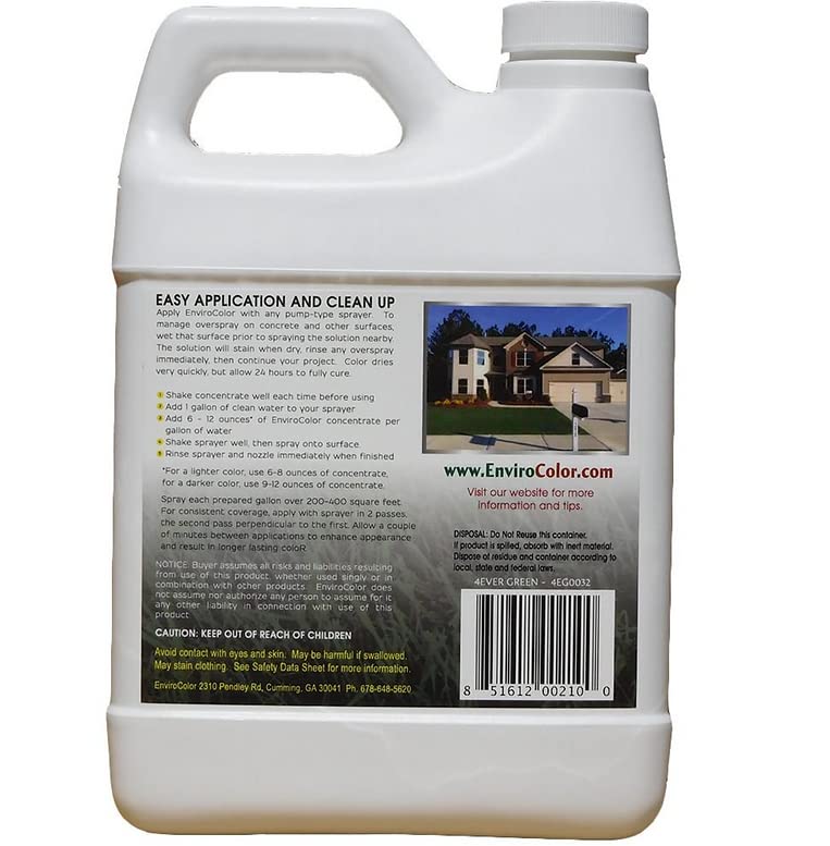 EnviroColor 4EG0032 851612002100 (1,000 Sq.Ft) 4Evergreen Grass & Turf Paint, Green