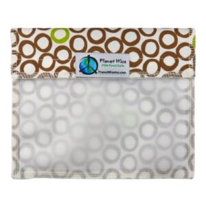 planet wise window sandwich bag, lime cocoa bean