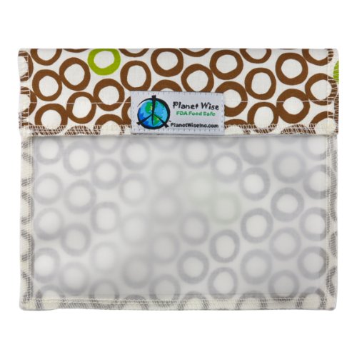 Planet Wise Window Sandwich Bag, Lime Cocoa Bean