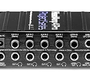 ART HeadAMP 4 Pro Five Channel Headphone Amplifier with Talkback (HEADAMP4PRO)