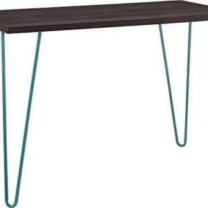 Ameriwood Home Owen Retro Desk, Espresso/Teal