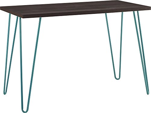 Ameriwood Home Owen Retro Desk, Espresso/Teal