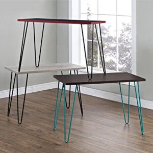 Ameriwood Home Owen Retro Desk, Espresso/Teal