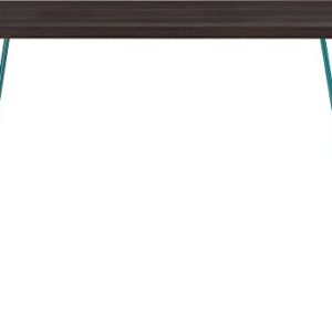 Ameriwood Home Owen Retro Desk, Espresso/Teal