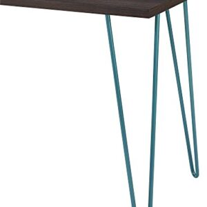 Ameriwood Home Owen Retro Desk, Espresso/Teal