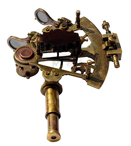 MARINE ART HANDICRAFTS '' Brass Sextant with Compass for Birthday, Wedding, Baptism, Mother's Day, Father's Day, Partner, Best Man, Anniversary, Farewell, Graduation, C-3082